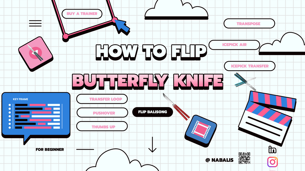 How To Flip Butterfly Knives, Easy Tricks For Beginner