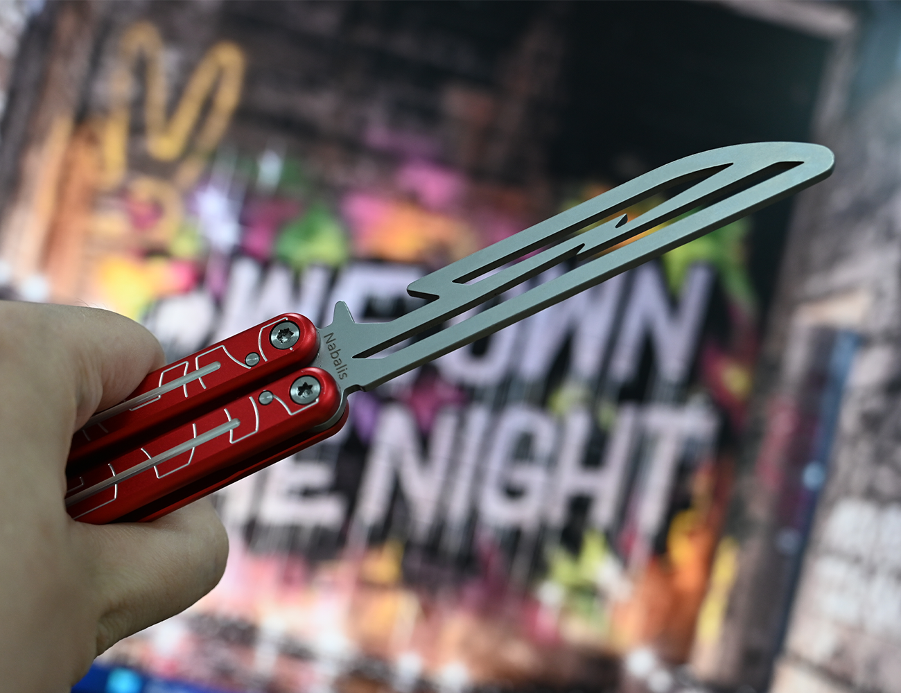 45$ Cheap Balisong - Purple Butterfly Knife Nabalis Lightning