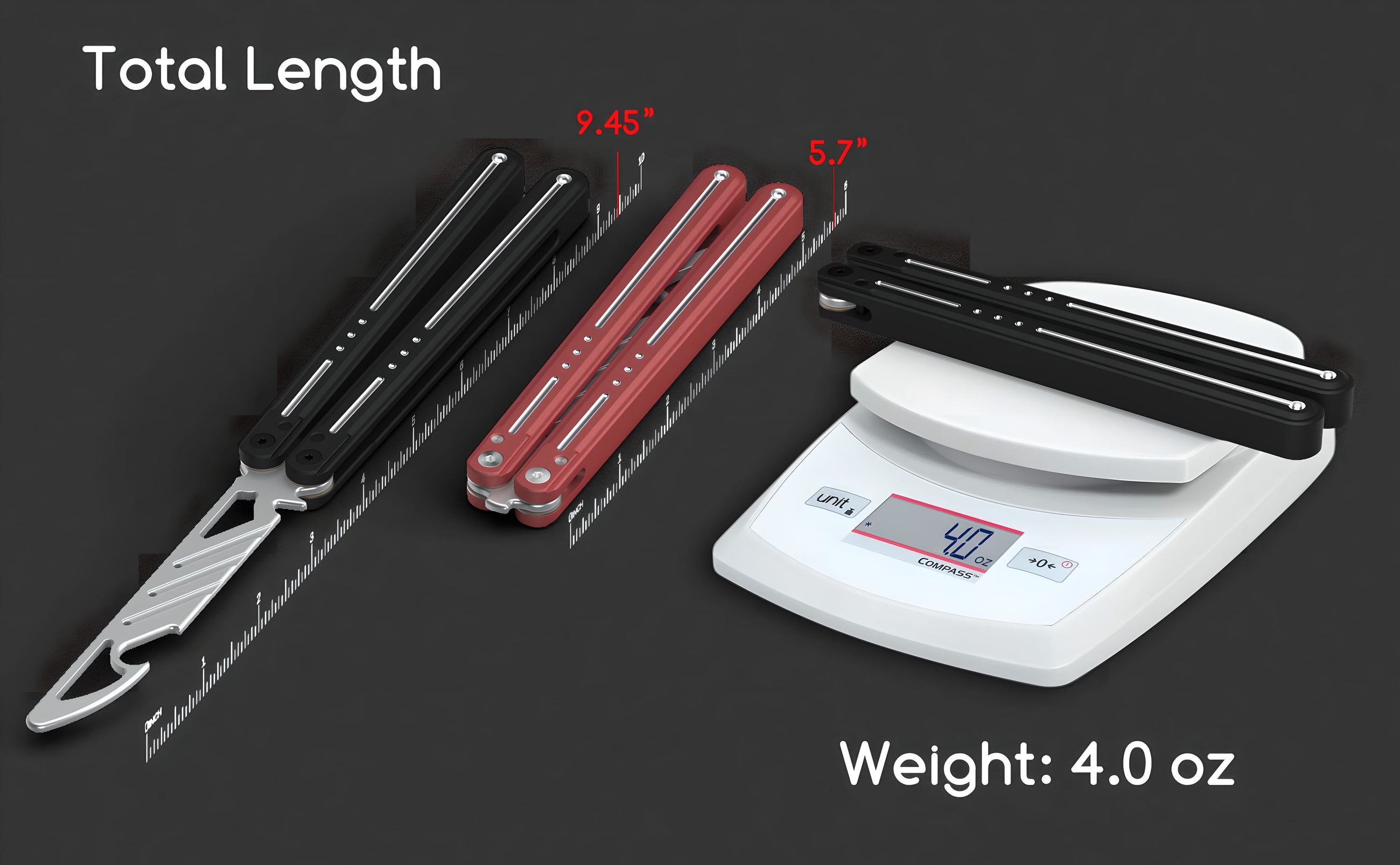 Nabalis Morse butterfly knfie trainer first aluminum 6061 balisong ...