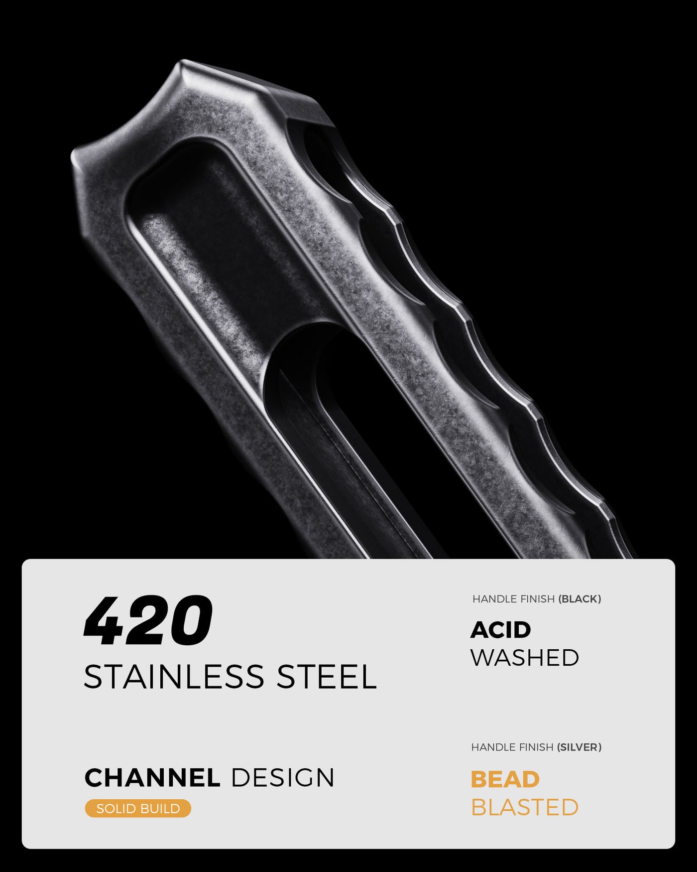 Canyon - Stainless Steel Trainer with False Edge