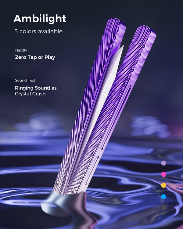 Nabalis Wing Butterfly Knife Balisong With False Edge & Gradient Handl