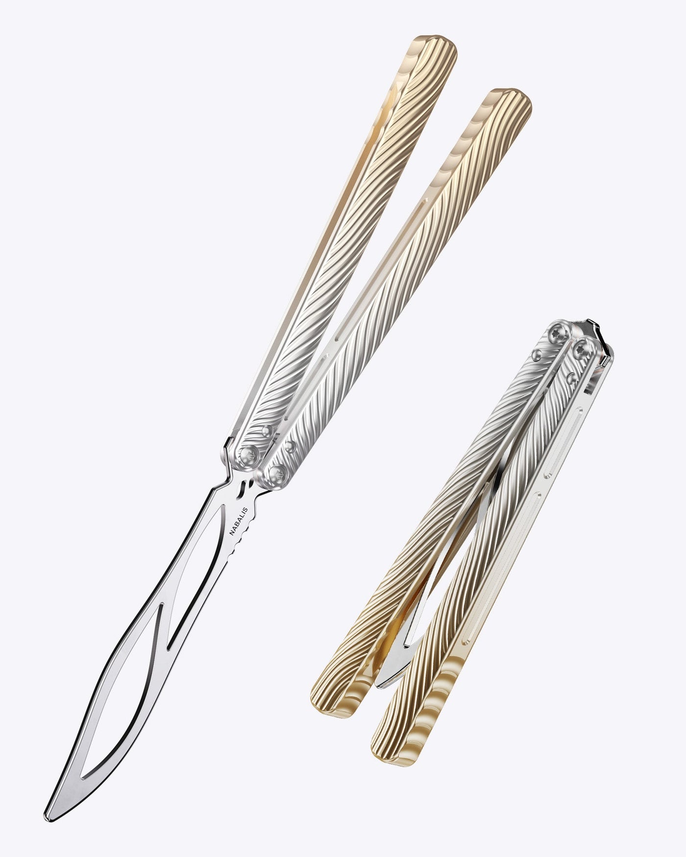 Nabalis Wing Butterfly Knife Balisong Trainer Dull Blade Toy Butterfly Knife