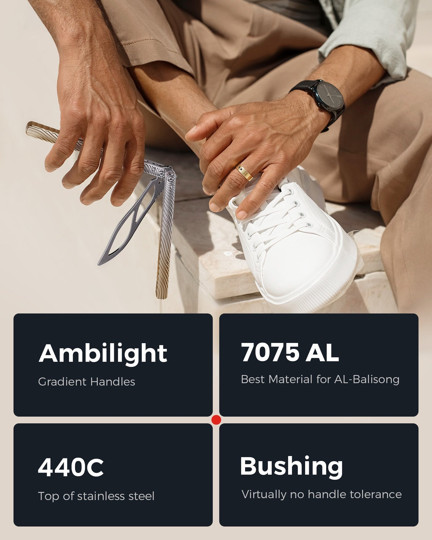 Nabalis Wing Butterfly Knife Balisong Trainer Dull Blade Toy Butterfly ...