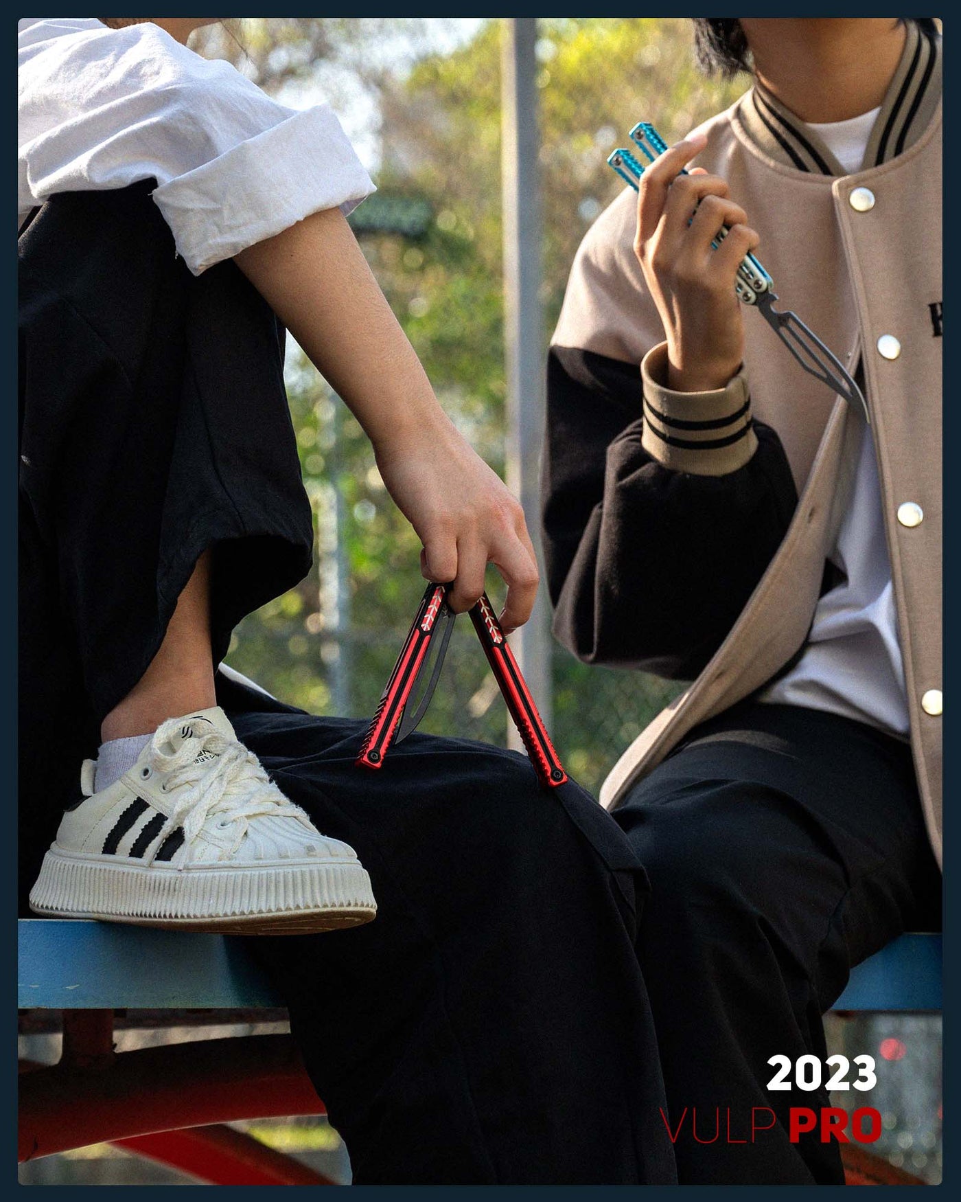 Nabalis Vulp Pro Balisong Butterrfly Knife Trainer G10 & 7075 AL Handle