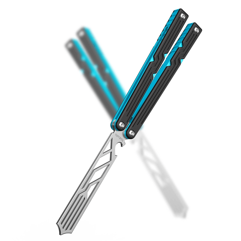 Nabalis Trident Butterfly Knife Balisong Trainer 7075 AL & G10-Tuning Fork